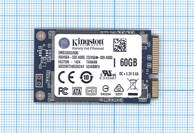 SSD mSATA 60 Gb Kingston SMS200S3/60G | 009698 | Купить в Москве